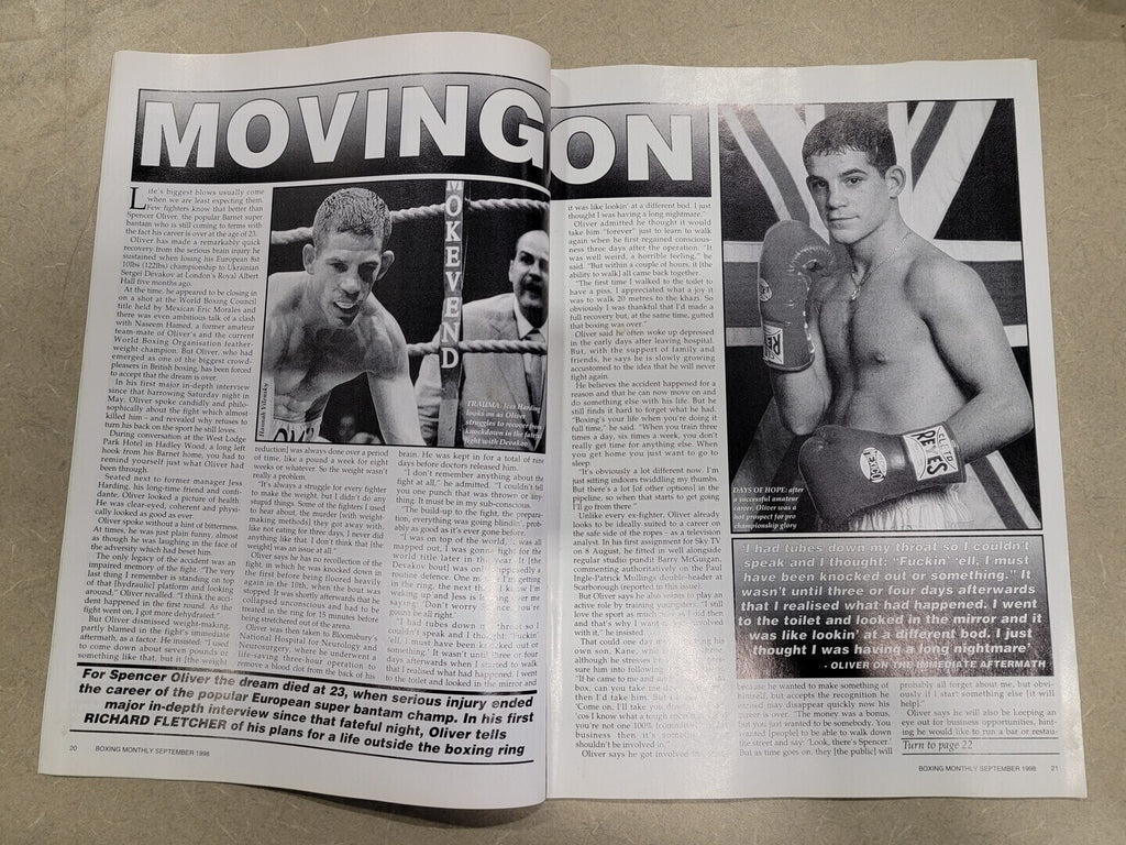 BOXING MONTHLY September 1998 Magazine Mike Tyson