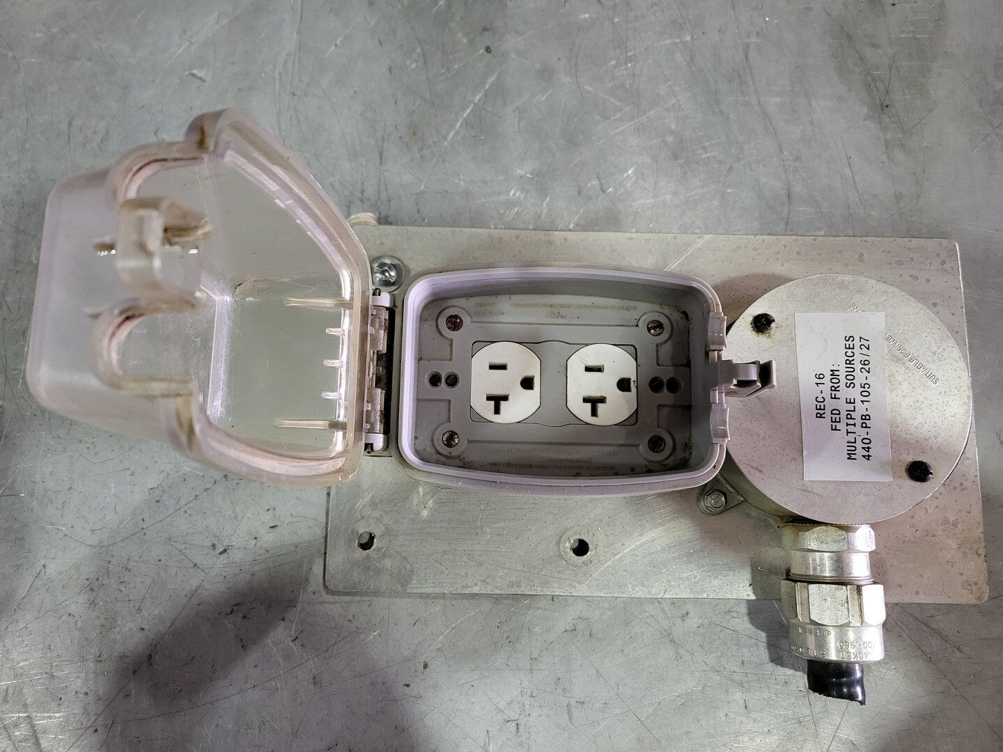LEVITON 2 Gang Receptacle Outlet w/ Junction box