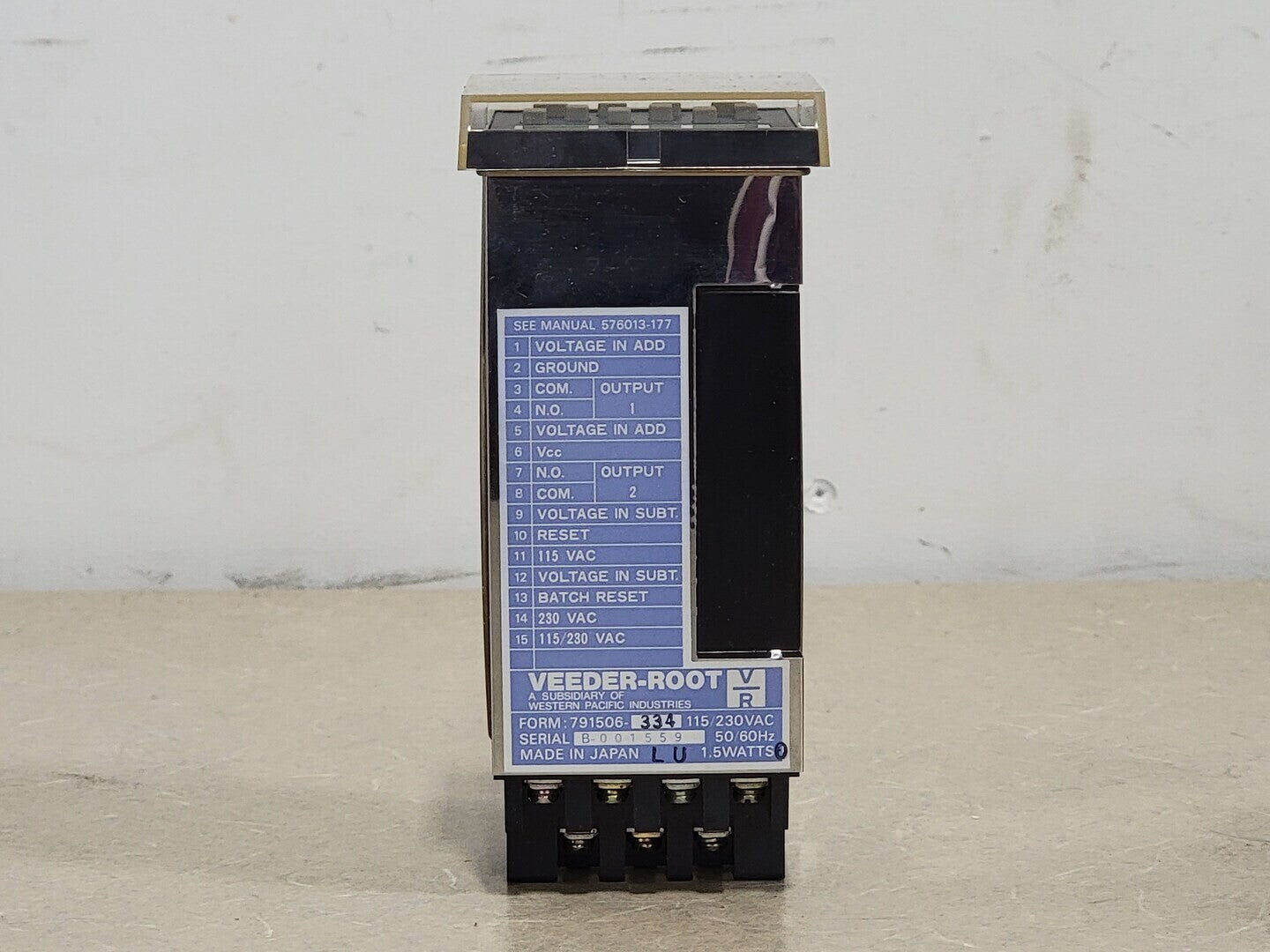 VEEDER-ROOT Electronic Predetermining Counter 791506-334