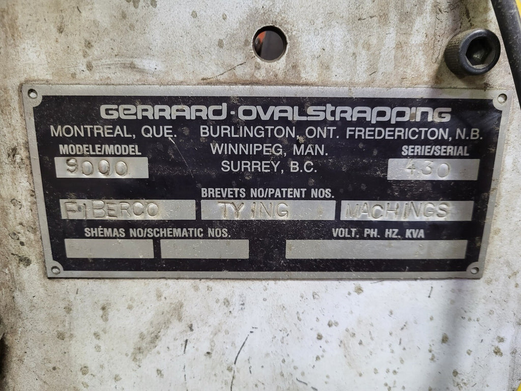 GERRARD OVALSTRAPPING Automatic Tying/Strapping Machine Model 9000