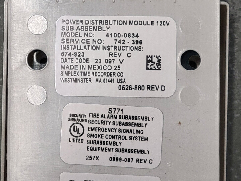 Power Distribution Module 4100-0634, 120V
