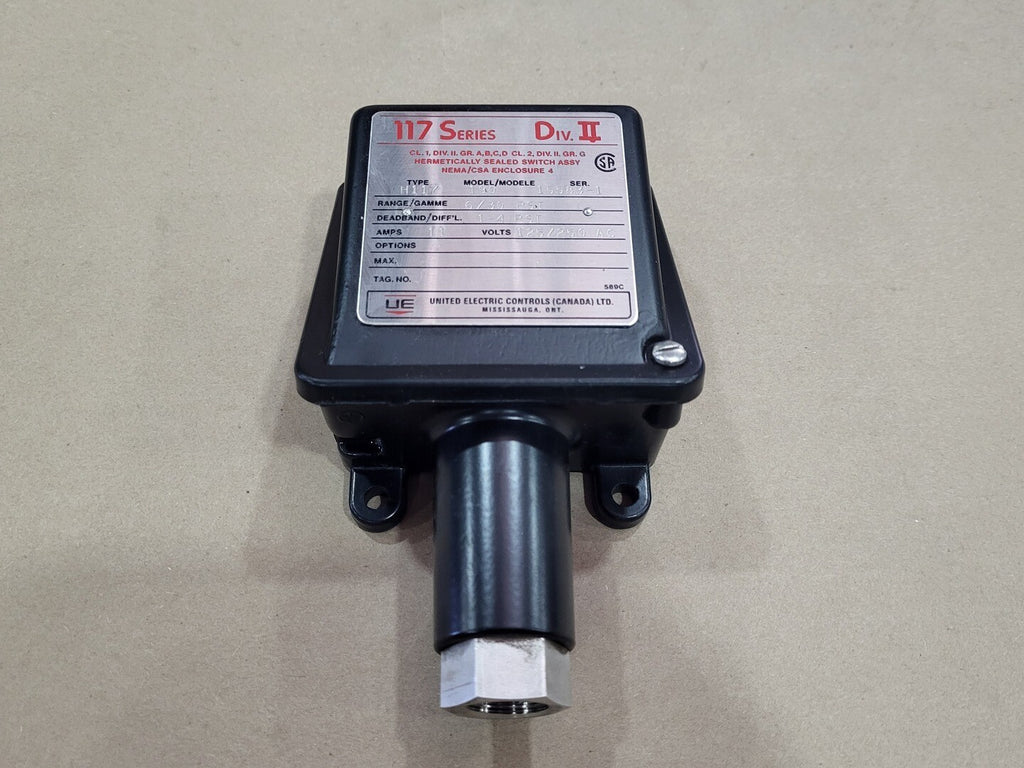 Pressure and Temperature Switch Type H117 Model 190, H117-190