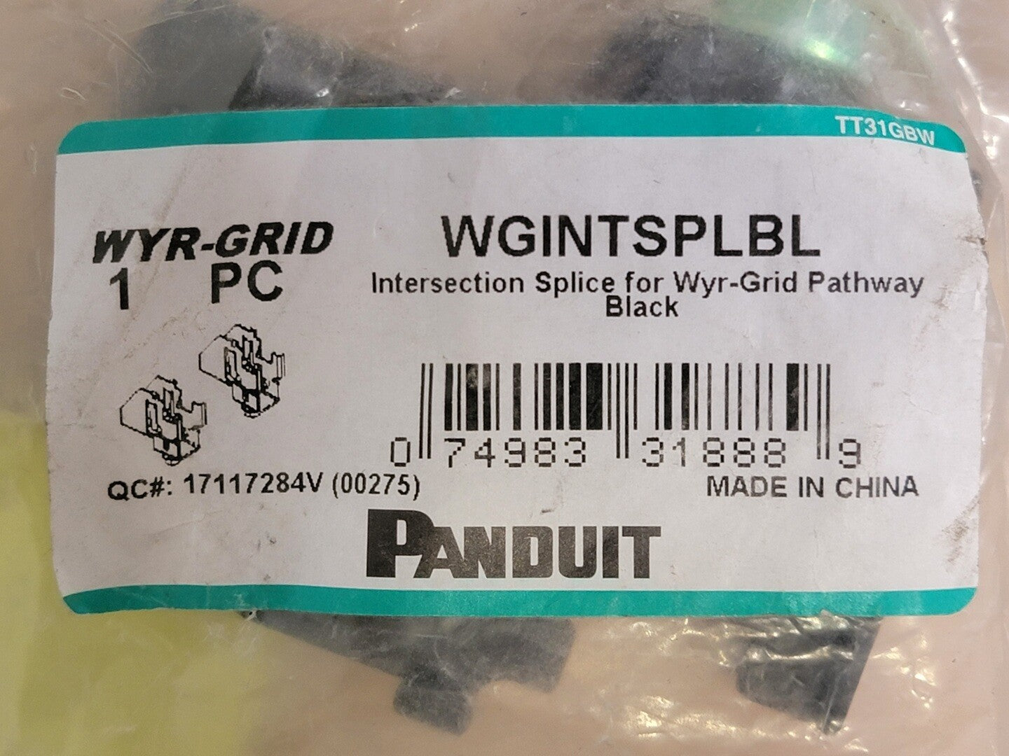PANDUIT Intersection Splice Connector WGINTSPLBL for Wyr-Grid Pathway