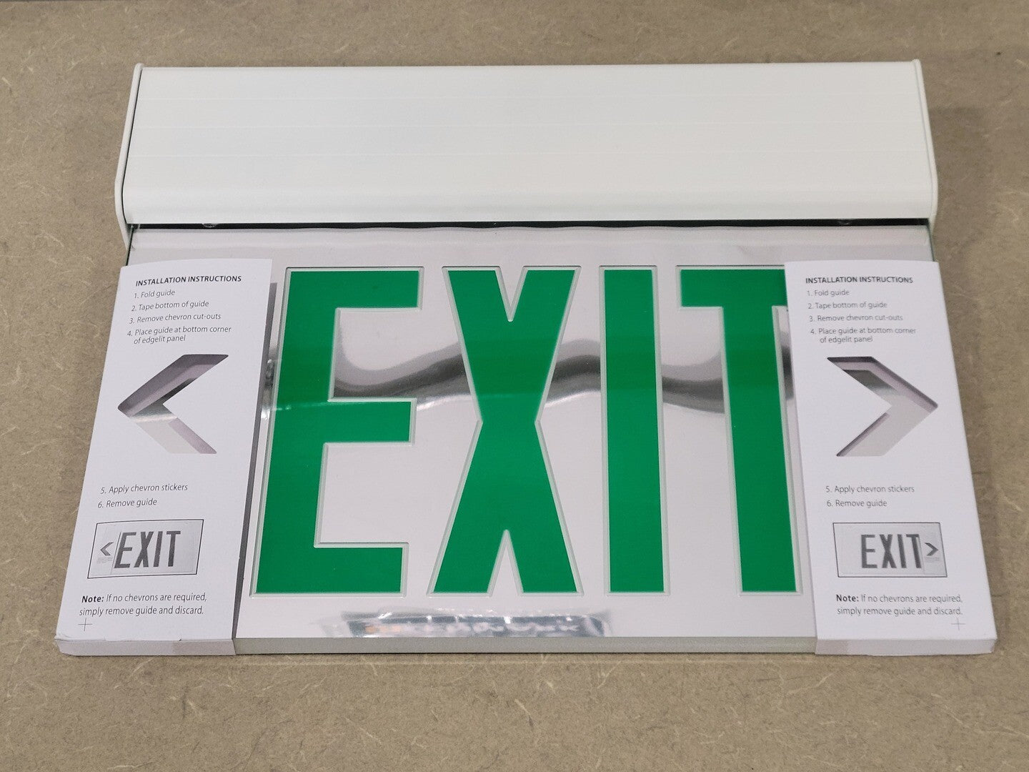 LITHONIA LIGHTING Edge Lit LED Exit Sign Green EDG W 2 GMR 277X2 M6