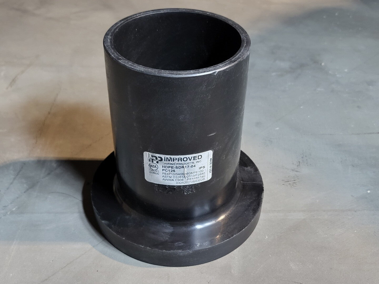 IMPROVED PIPING PRODUCTS 4" Flange Adapter HDPE-SDR17-04 PC125