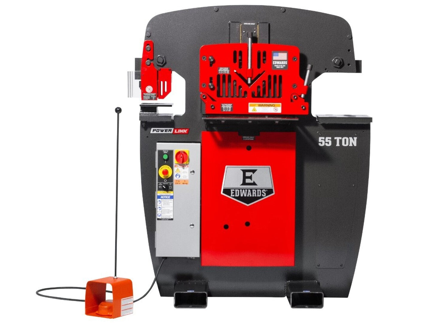 EDWARDS 55 Ton Ironworker 230V, 1 ph w/ Powerlink & Coper Notcher