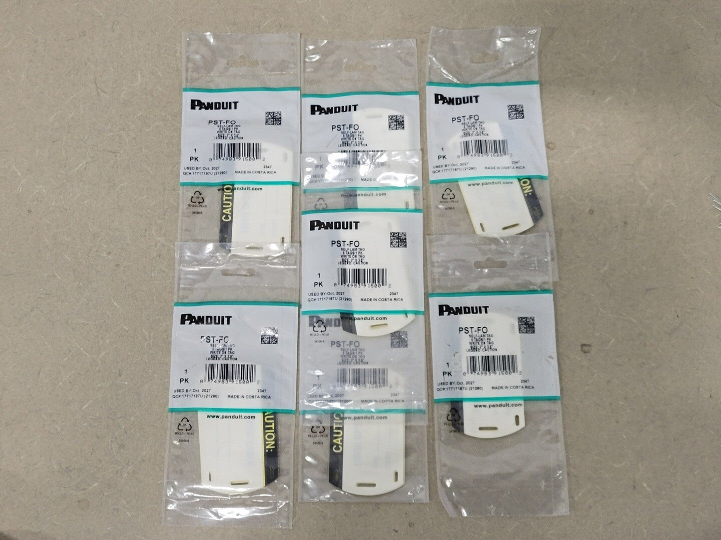 PANDUIT Self-Laminating Fiber Optic Cable Marker Tags PST-FO Pack of 5 ...