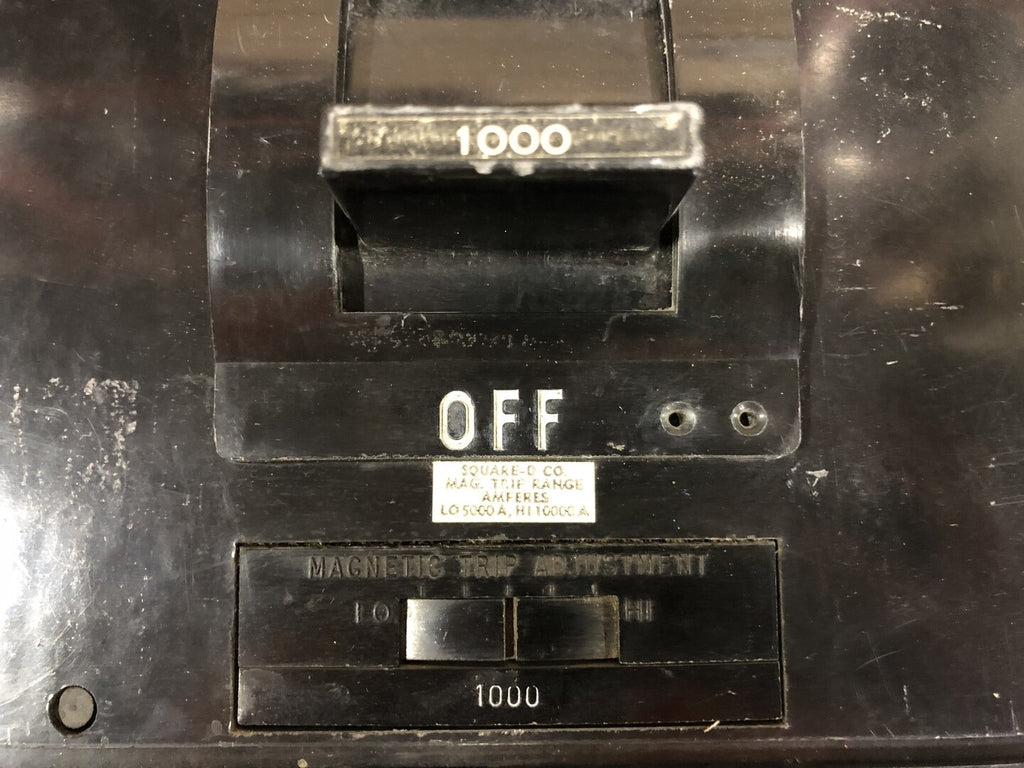 SQUARE D 1000 Amp, 3 Pole, 600 volts Circuit Breaker MAL361000