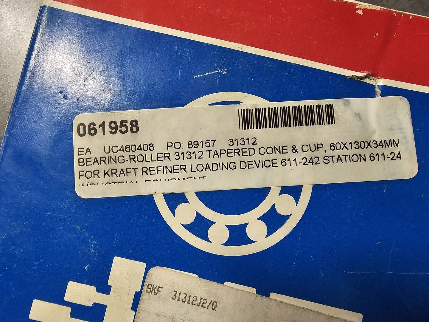 SKF Single Row Tapered Roller Bearing 60mm ID x 130mm OD x 33.5mm W, 31312