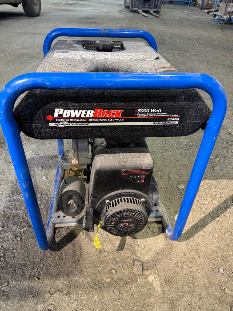 DEVILBISS POWERBACK 5000W Portable Generator GT5000C, Gas-Powered, As-Is