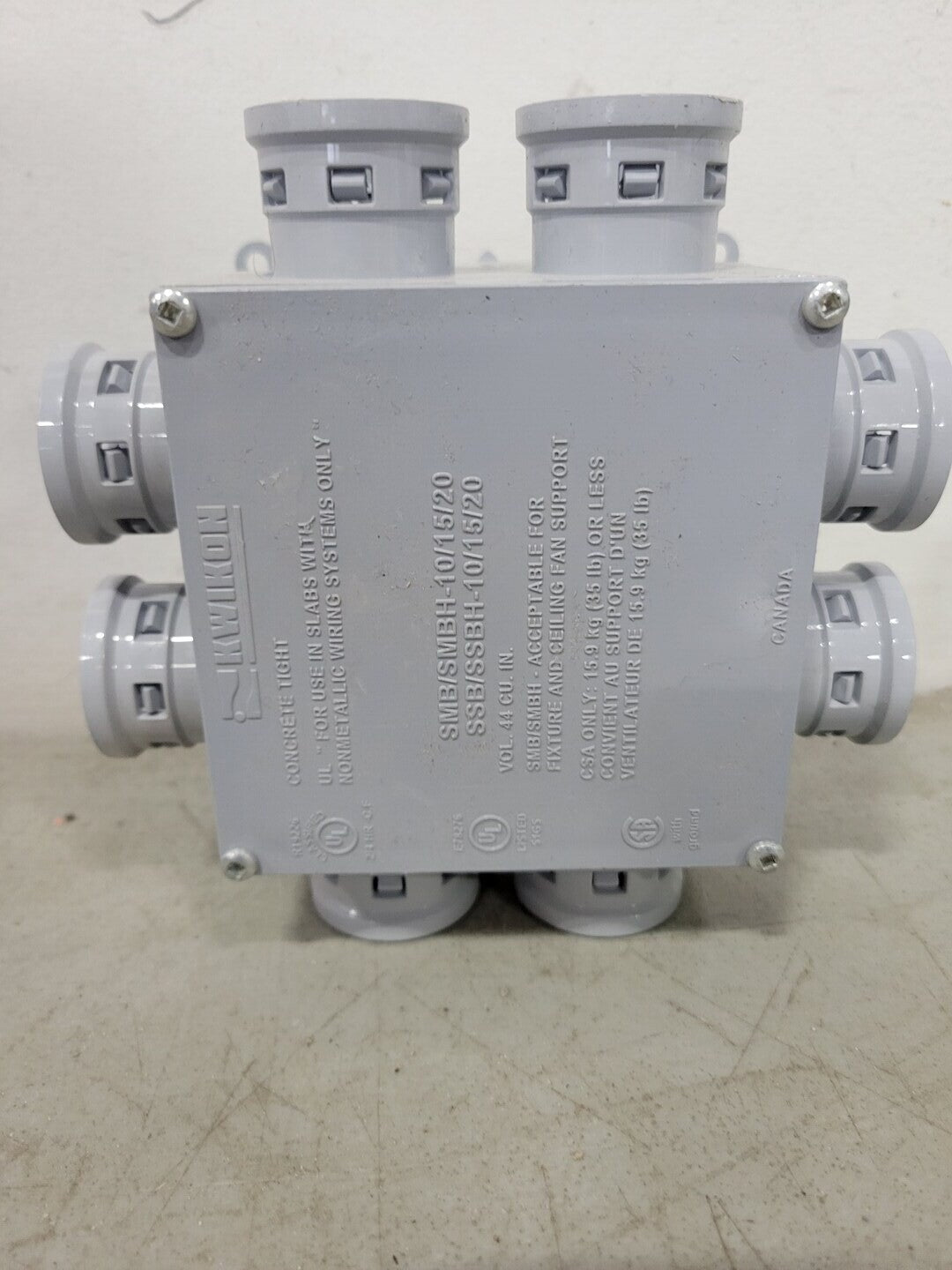 KWIKON Slab Junction Box SMB/SMBH-10/15/20 (Box of 4)