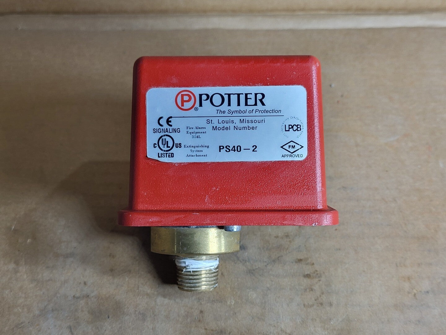 POTTER ELECTRIC SIGNAL CO Supervisory Pressure Switch PS40-2