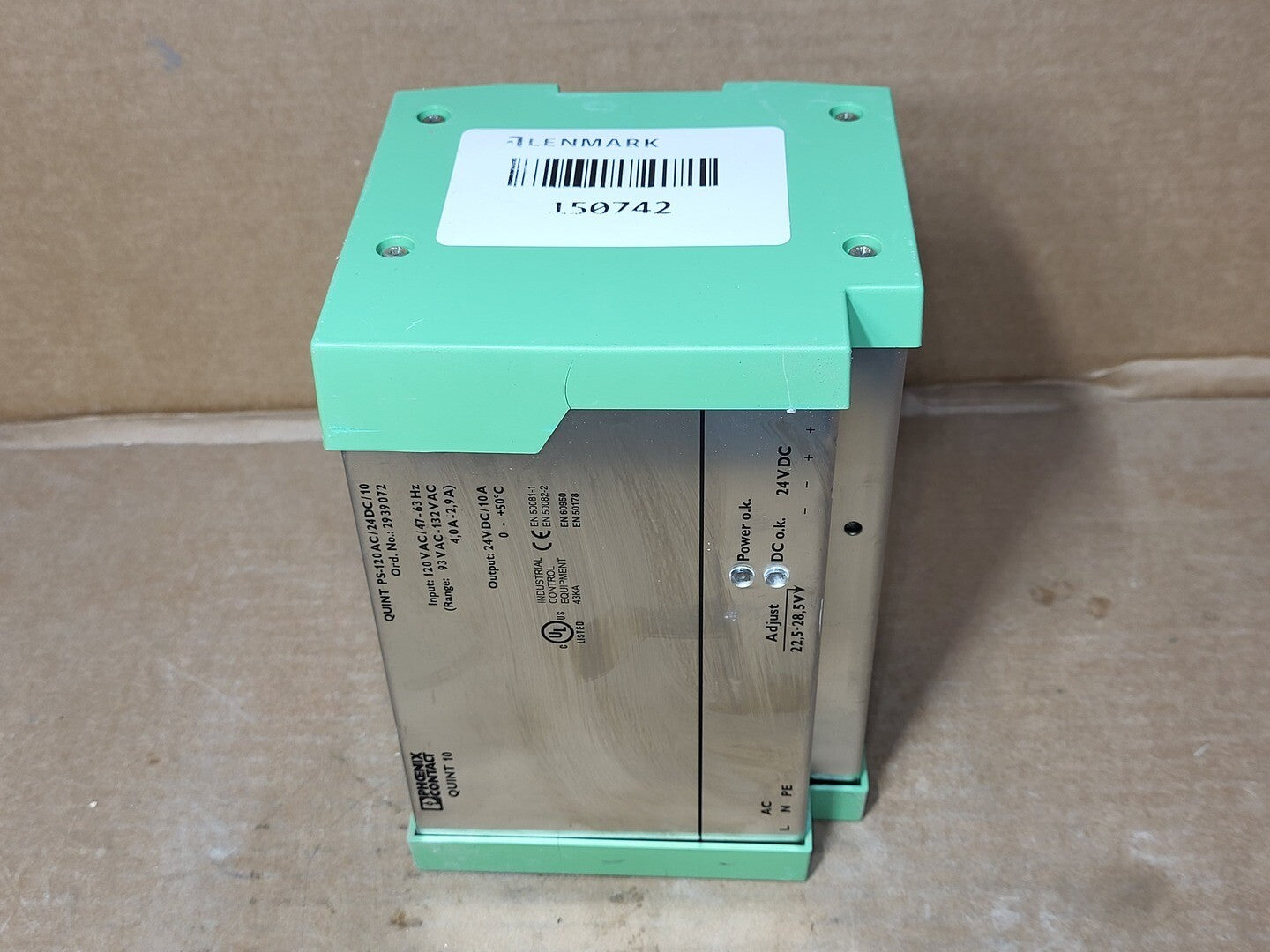 PHOENIX CONTACT 10 Amp, 24 VDC Power Supply Unit QUINT-PS-120AC/24DC/10
