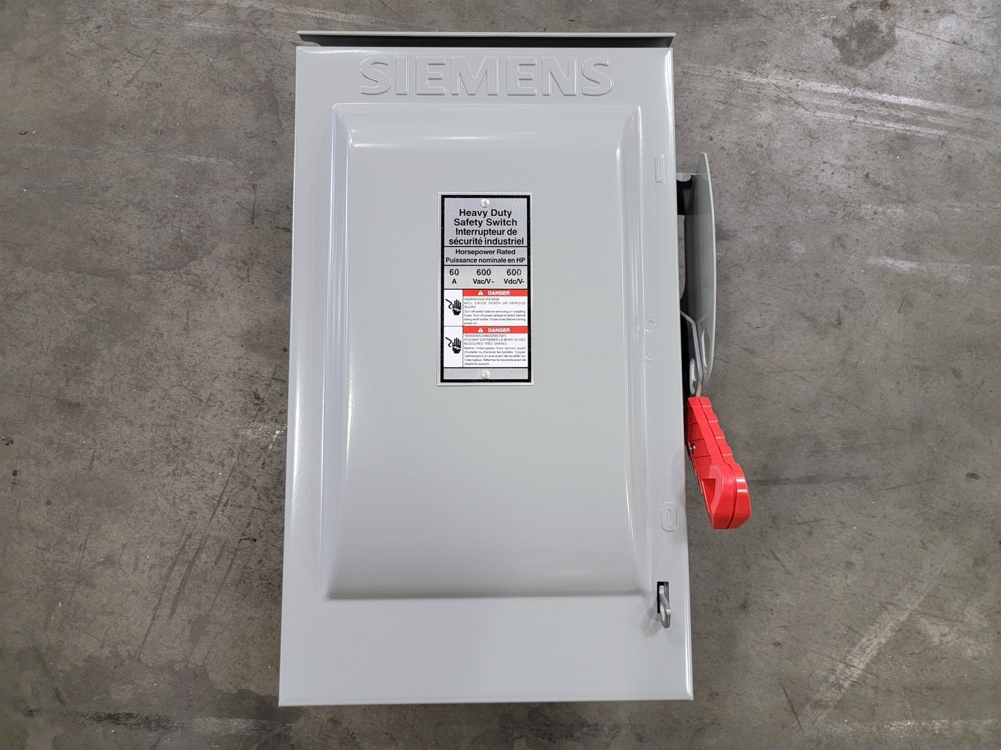 SIEMENS 60 Amp Heavy Duty Safety Switch No. HNFC362R