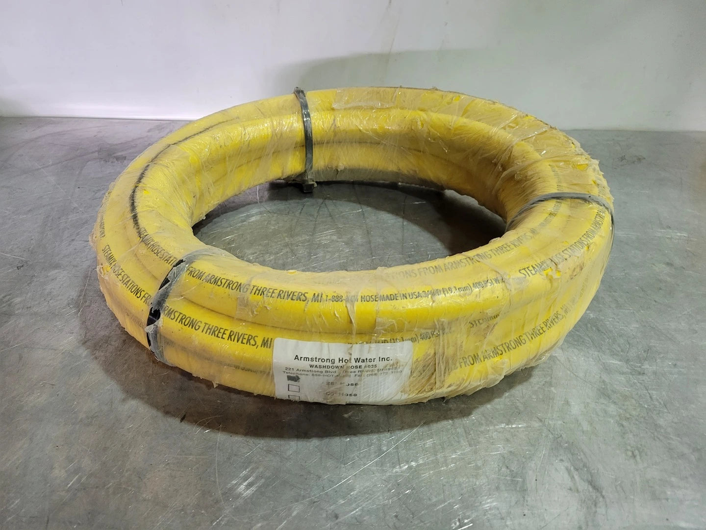 ARMSTRONG 3/4" Heavy Duty Safety Yellow Washdown Hose
