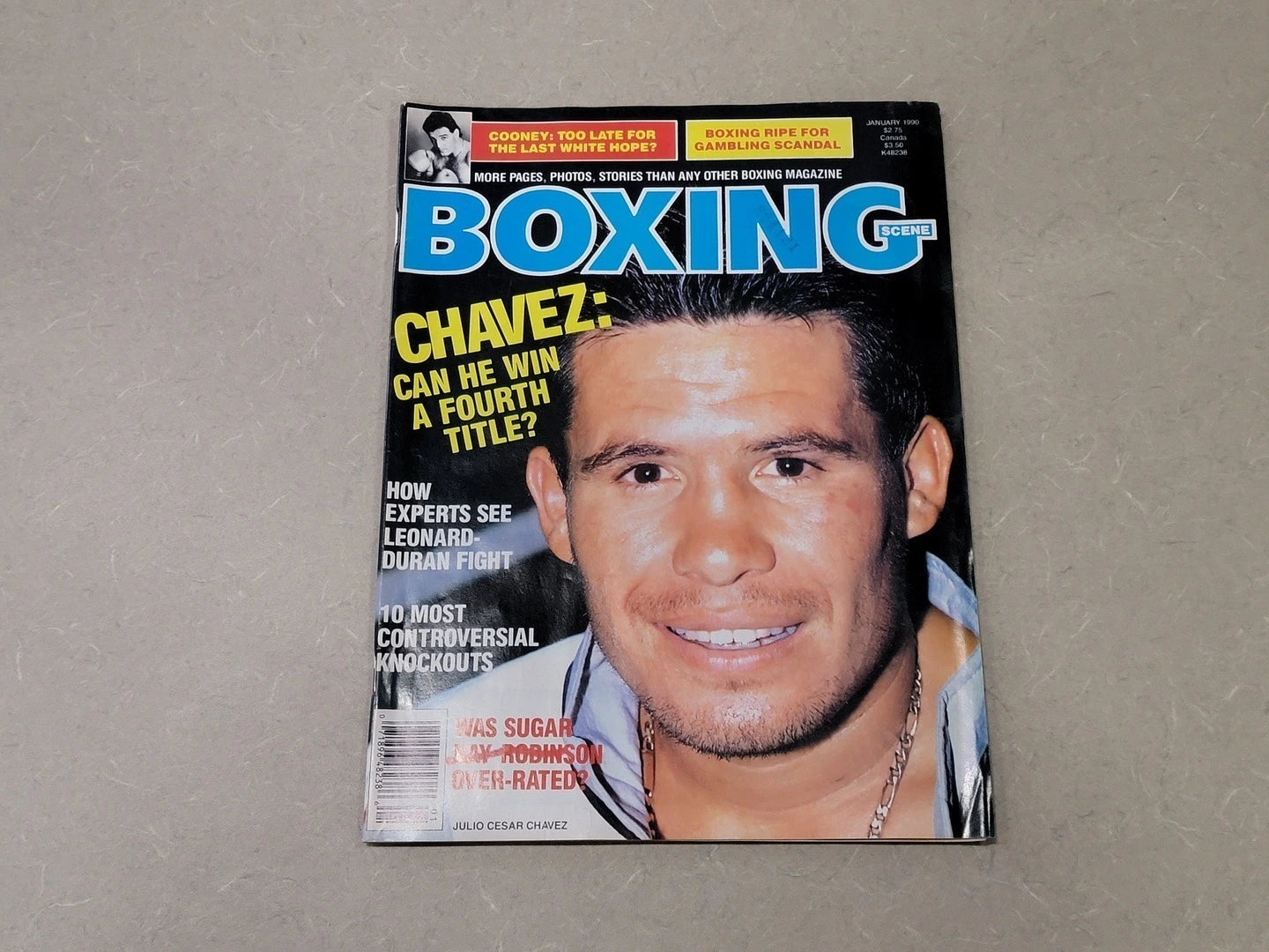 BOXING January 1990 Magazine Julio Cesar Chavez