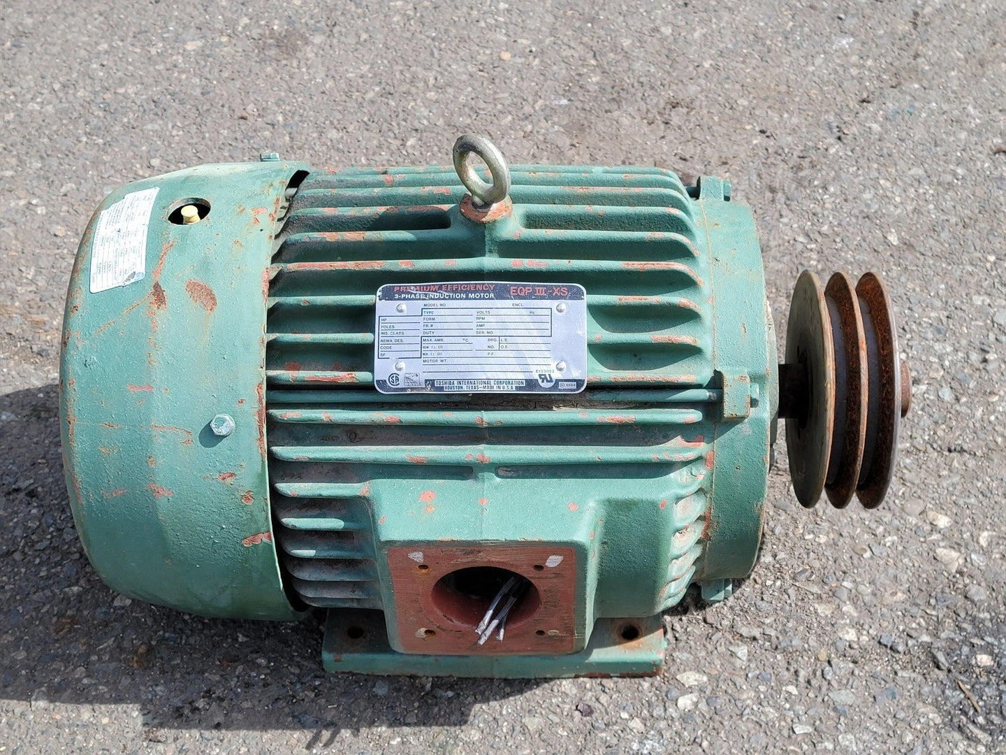 10 hp, 460 volts, 1745 rpm, 215T Electric Motor