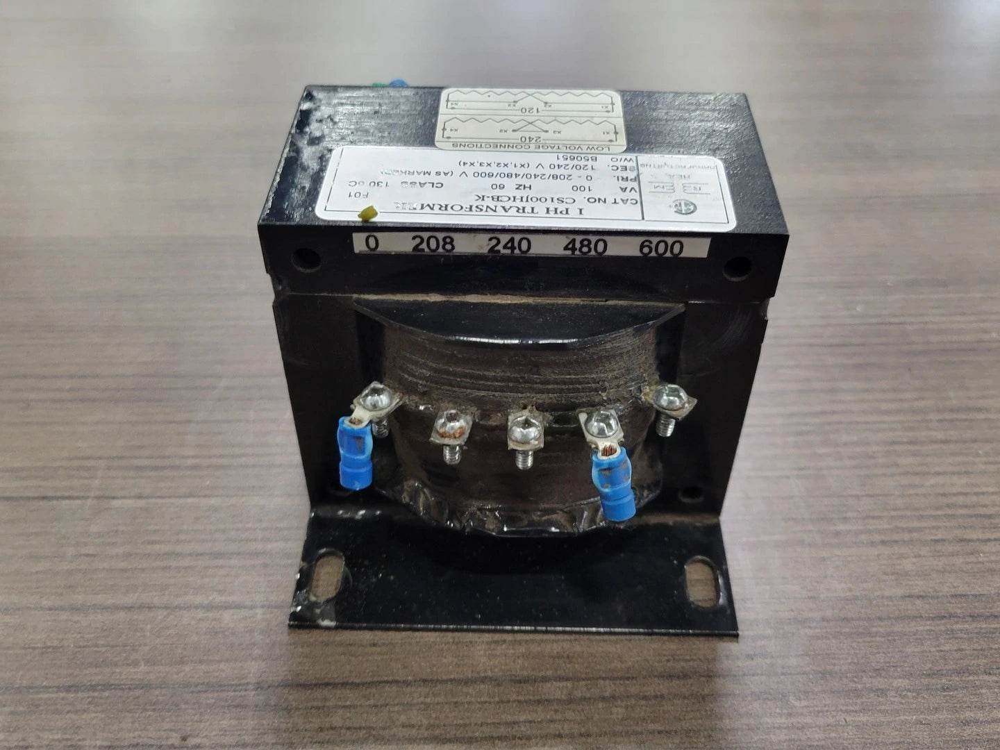 REX POWER MAGNETICS 100 VA Control Transformer, 600 pri. volts, 240 sec ...