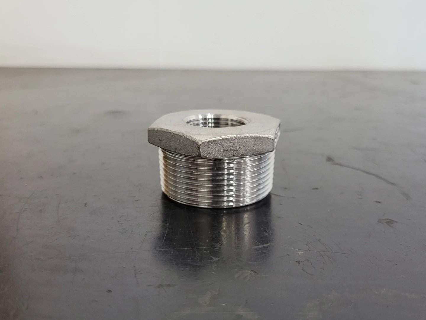 GIBSON 1-1/2" x 3/4" 316 Stainless Steel Hex Head Reducing Bushing