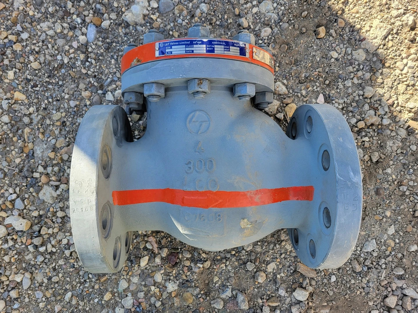 L&T VALVES LIMITED 4" Class 300 Swing Check Valve B16.34