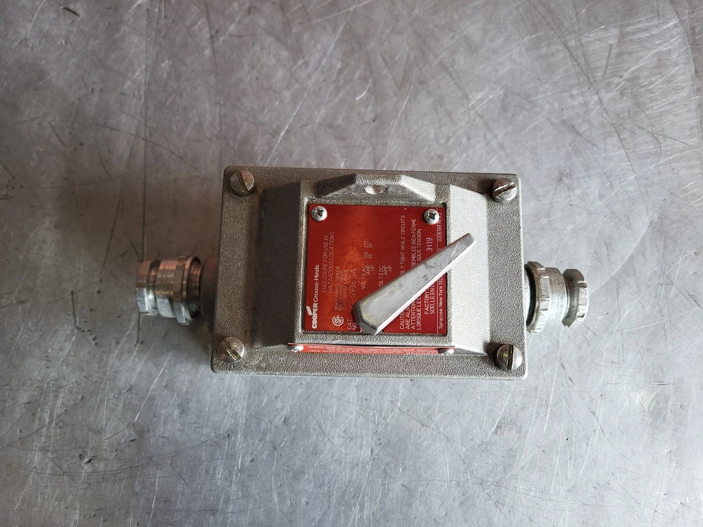 CROUSE-HINDS EDS Series Explosion Proof 4-Way Snap Switch w/ Cover ...