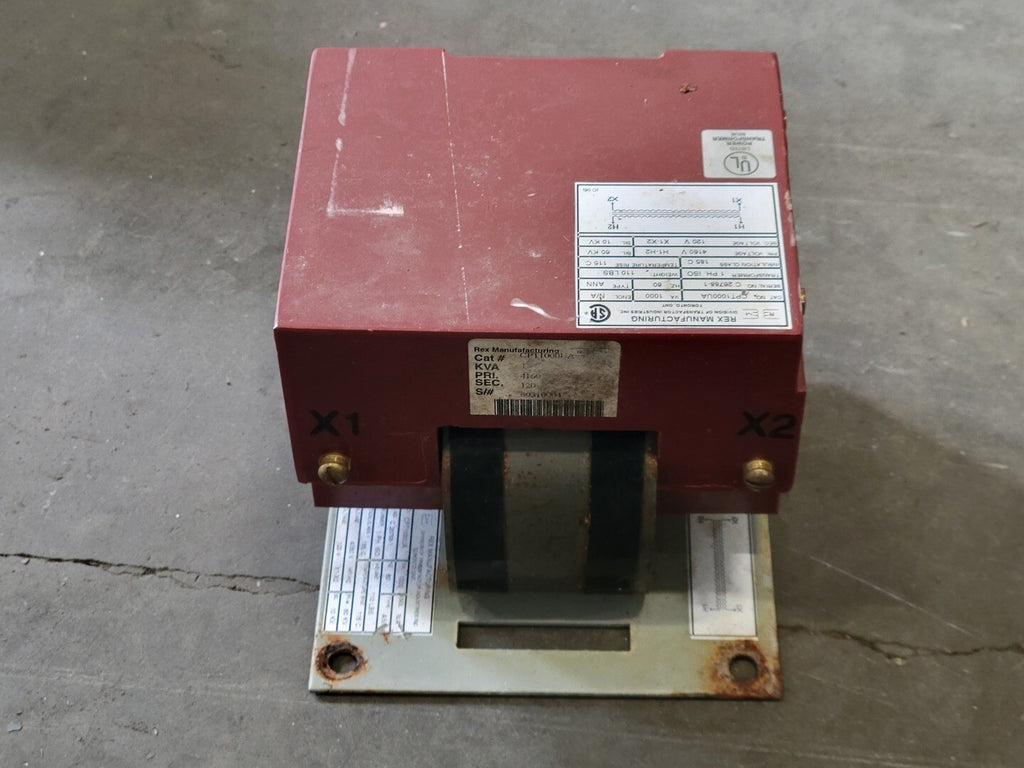 REX MANUFACTURING 1000 VA Transformer, 4160 pri. volts, 120 sec. volts ...