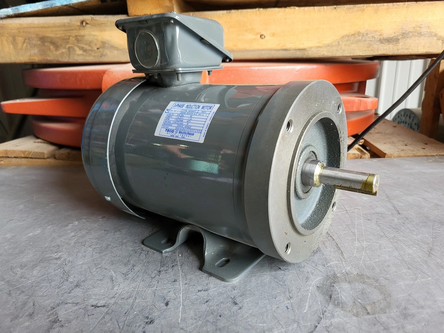 TECO-WESTINGHOUSE 3/4 hp, 575 Volts, 1750 RPM Electric Motor