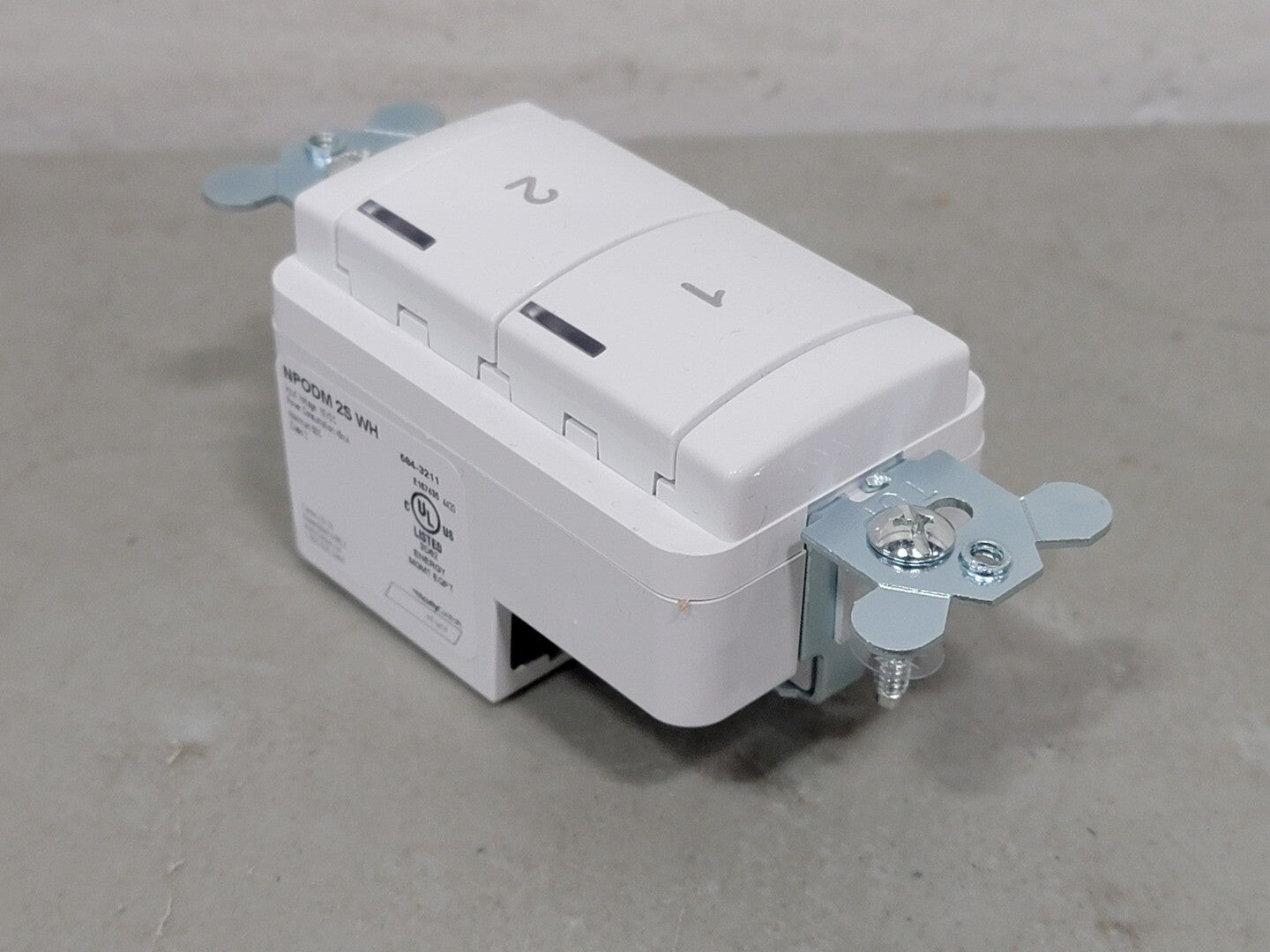 ACUITY CONTROLS Low Voltage Push-Button Wallpod NPODM 2S WH